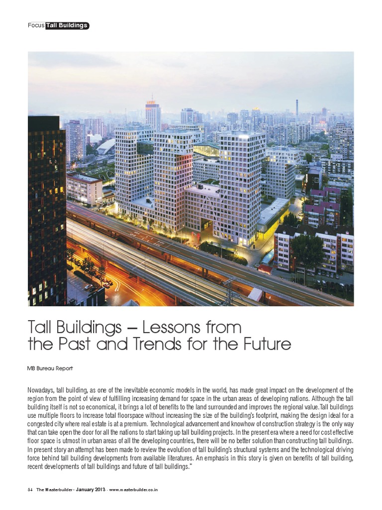 Tall Buildings - Lessons From The Past and Trends For The Future | PDF ...