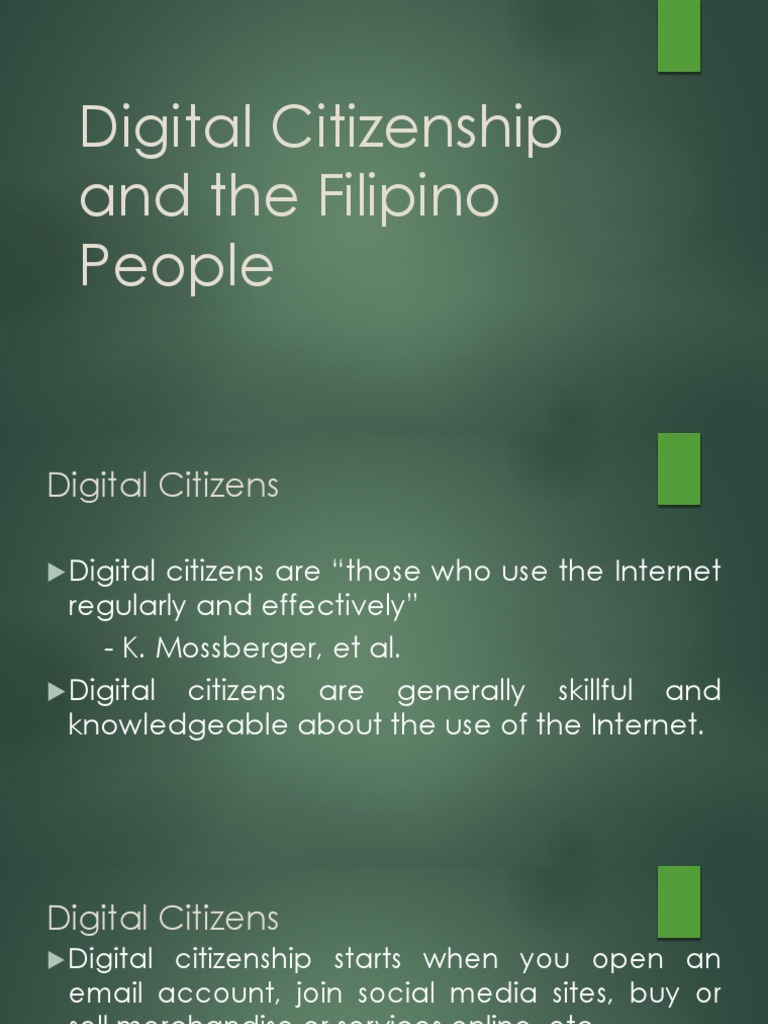 Digital Citizenship and The Filipino People | PDF
