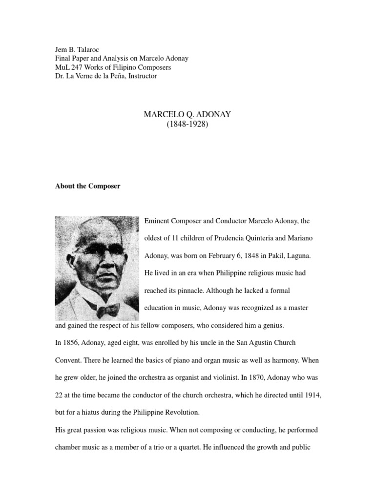 Marcelo Adonay | PDF | Composers | Musicology