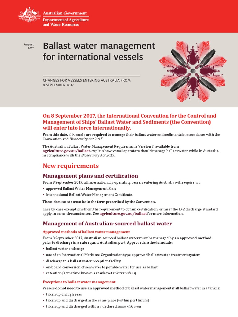 Ballast Water Management Guideline | PDF | Sea | Regulatory Compliance