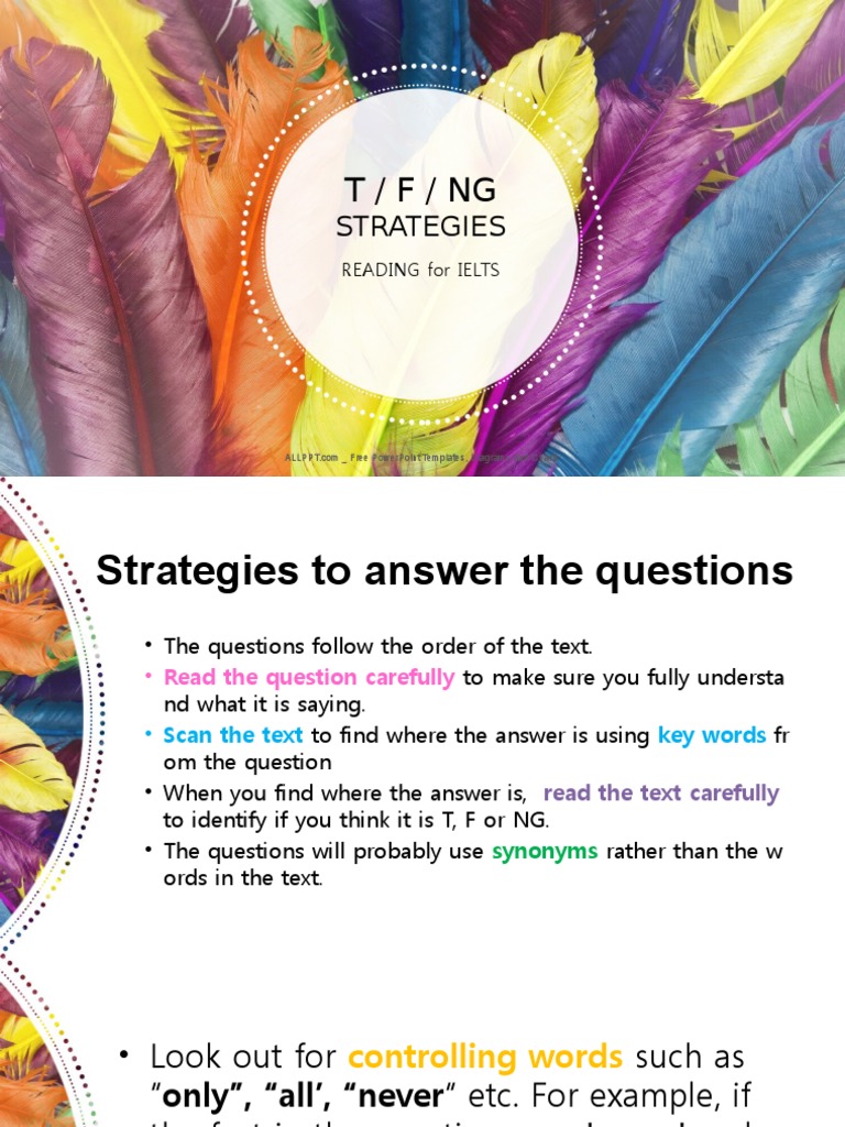 T / F / NG: Strategies | PDF