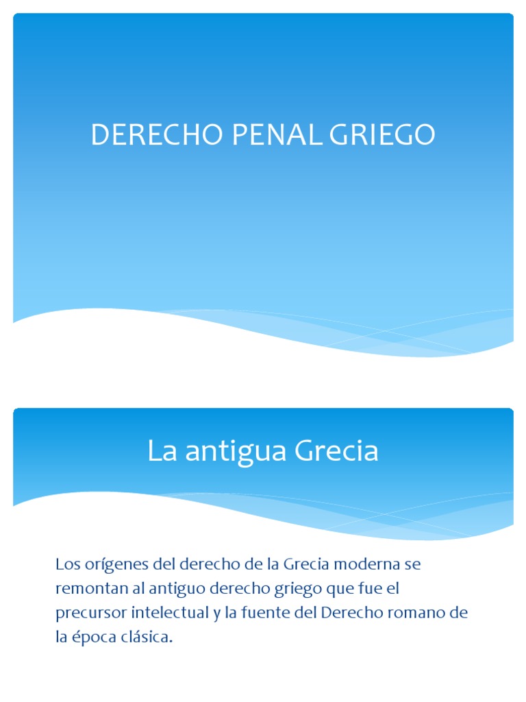 Derecho Penal Griego1 | PDF | Periodo helenístico | Antigua Grecia