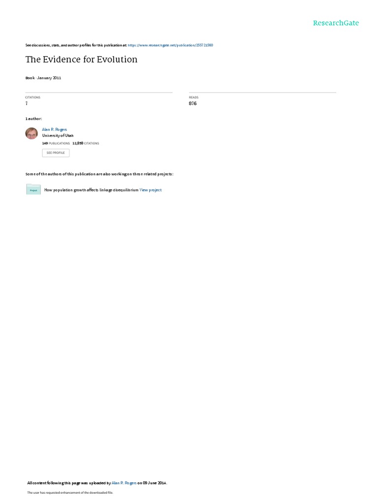 The Evidence For Evolution | PDF | Charles Darwin | Galápagos Islands