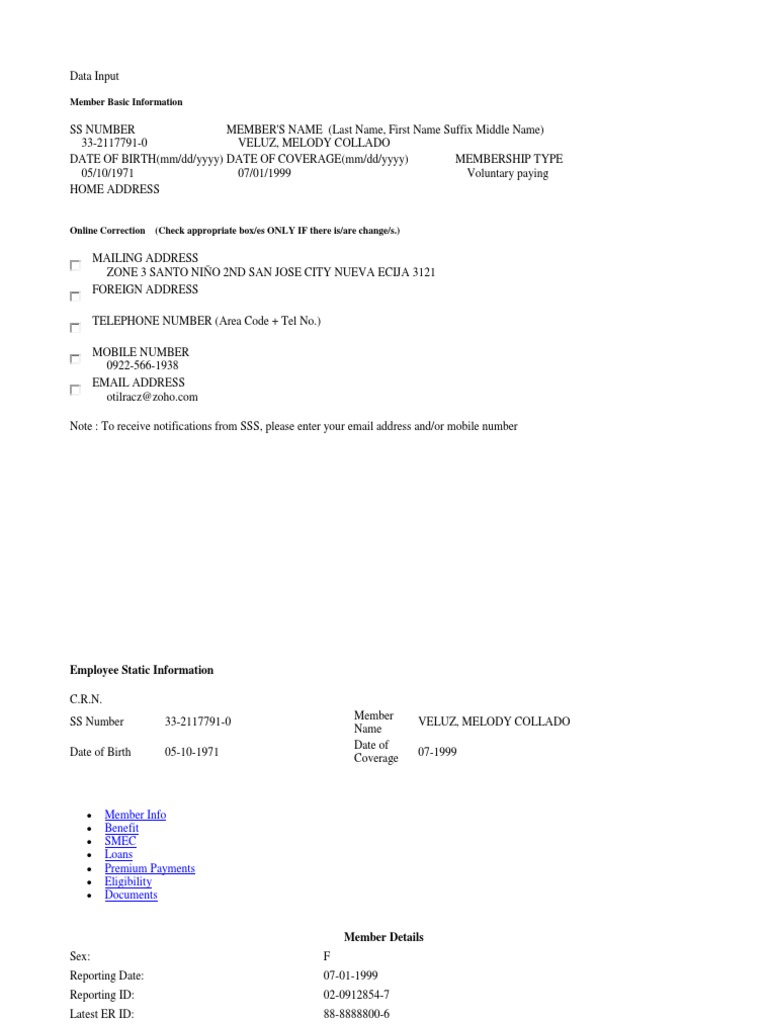 Employee Static Info | PDF | Obstetrics | Mammalian Pregnancy