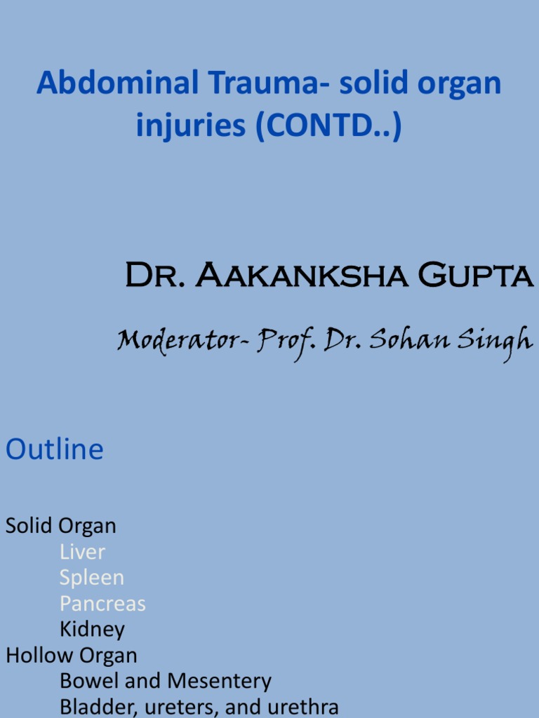 Abdominal Trauma Part 2 | PDF | Aorta | Peritoneum