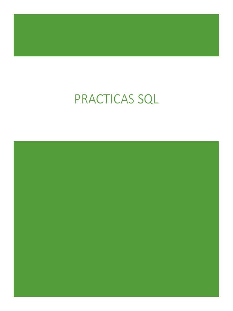 Practicas SQL | PDF | Tabla (base de datos) | Datos