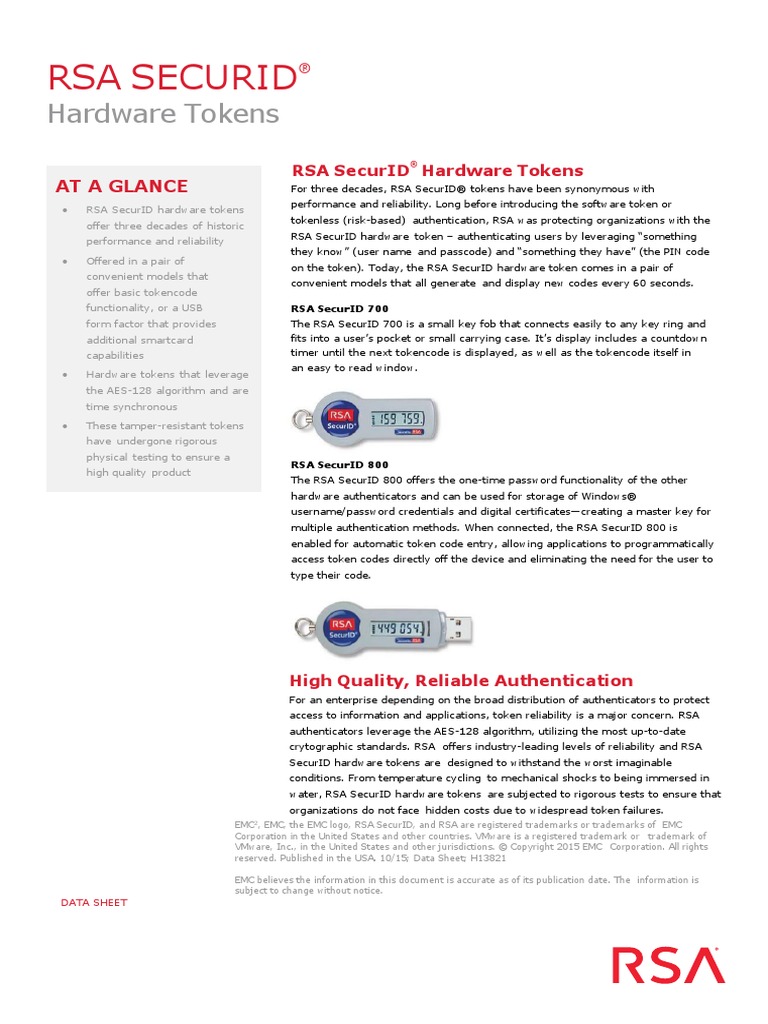 RSA SecurId Hardware Tokens | Espionage Techniques | Information Technology