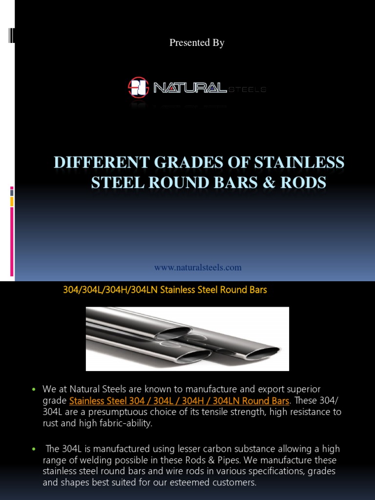 Stainless Steel Bars & Rods Guide | PDF | Stainless Steel | Steel