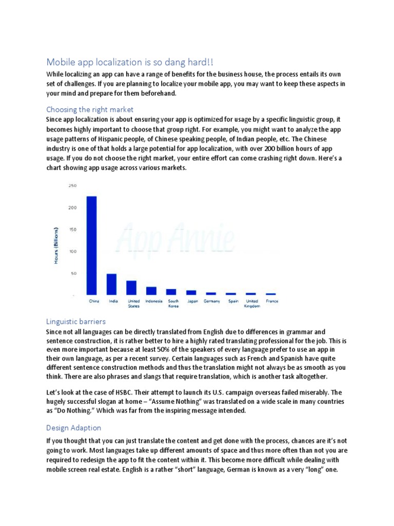 Challenges in Localizing Mobile Apps1 | PDF | Translations | Mobile App