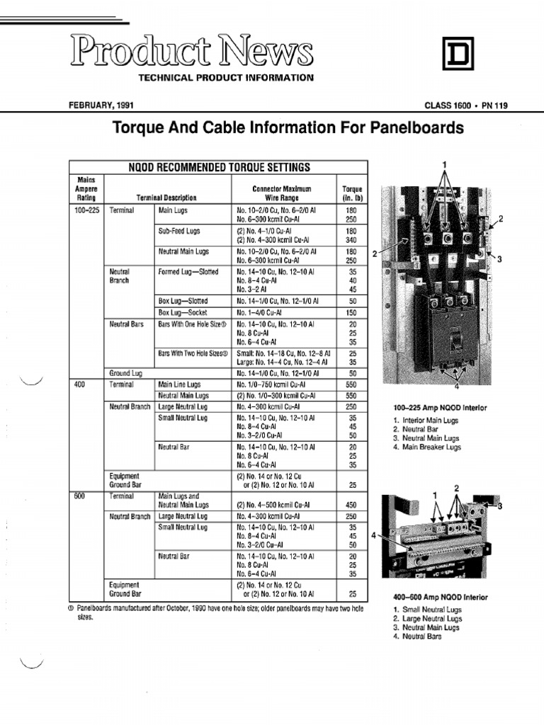 Wire and Torque Values PN119 PDF | PDF