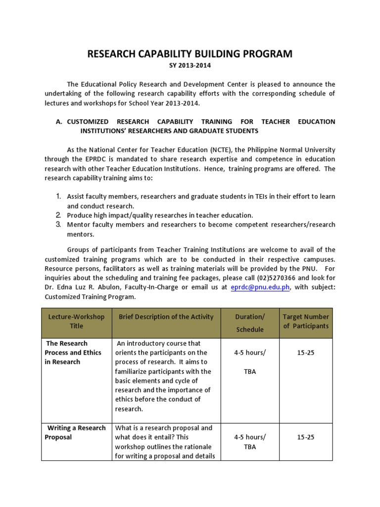 Research Capability Building PDF | PDF | Qualitative Research ...