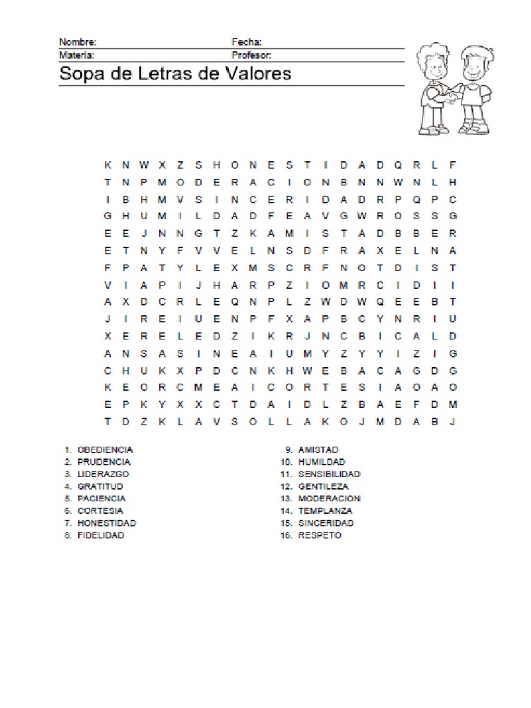 Sopa de Letras Con Los Verbos | PDF