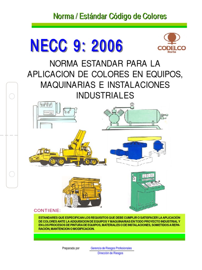 Norma - Estándar Código de Colores Aplicacion de Colores en Equipos ...