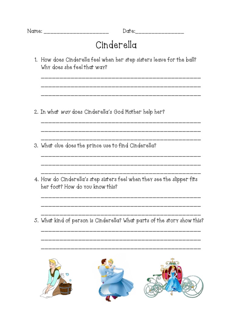 Cinderella Comprehension Questions | PDF
