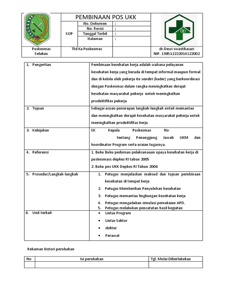 Sop Pembinaan Pos Ukk | PDF