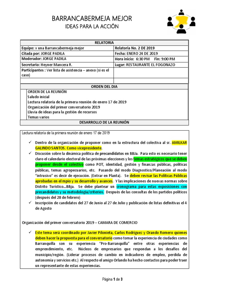 Ejemplo Relatoria | PDF | Gobierno