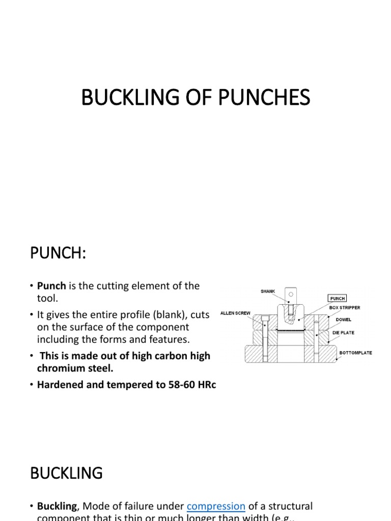 Buckling of Punches | PDF | Buckling | Young's Modulus