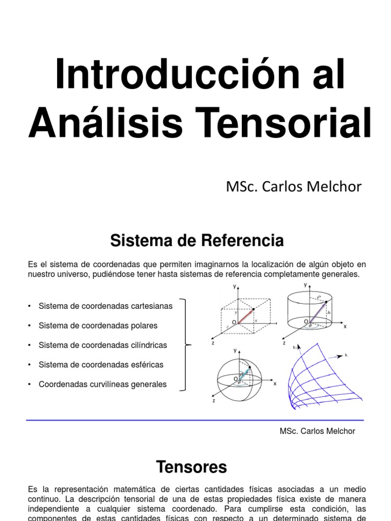 1-Introducción Al Análisis Tensorial PDF | PDF | Tensor | Vector Euclidiano
