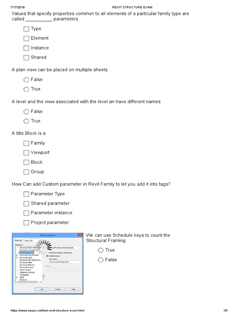 Revit Structure Test | PDF | Autodesk Revit | Areas Of Computer Science