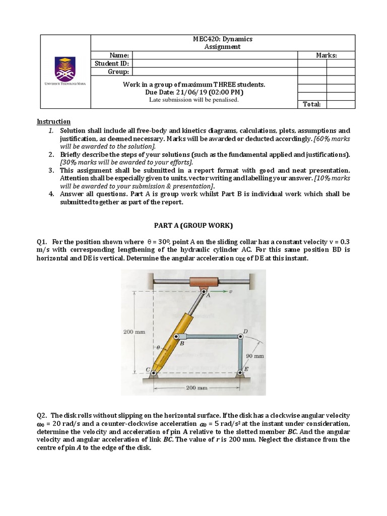 Assignment | PDF | Velocity | Acceleration