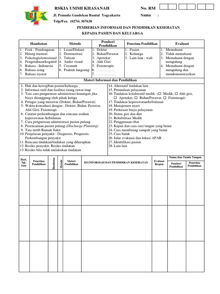 Form Lembar Kie | PDF