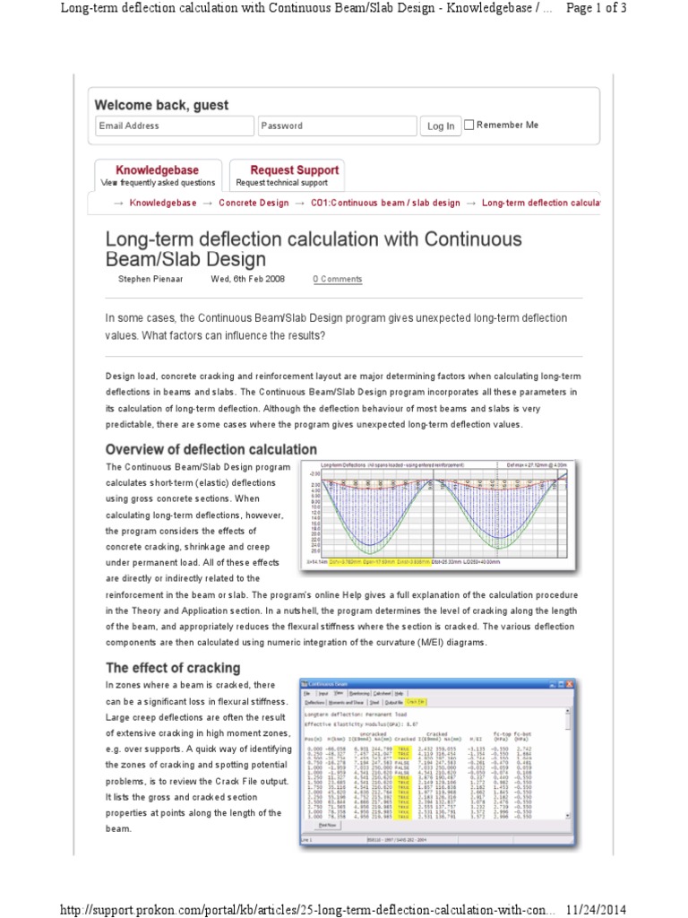 Long Term Deflection | PDF | Beam (Structure) | Reinforcement
