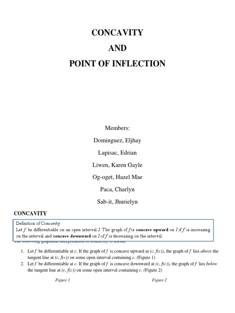 Concavity AND Point of Inflection | PDF | Derivative | Tangent