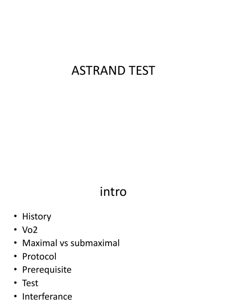 Astrand Test | PDF | Heart Rate | Physiology