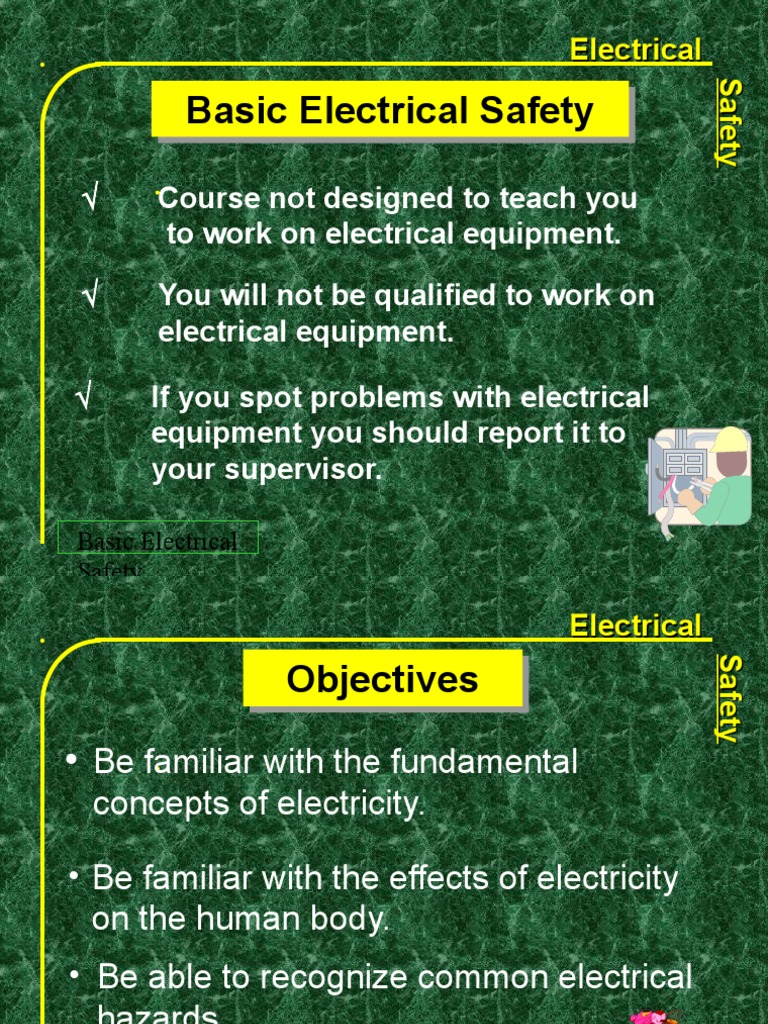 14.ELECTRICAL SAFETY.ppt | Electric Shock | Electricity
