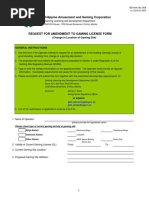 PAGCOR - Application Form For Gaming Site | PDF | Misrepresentation ...