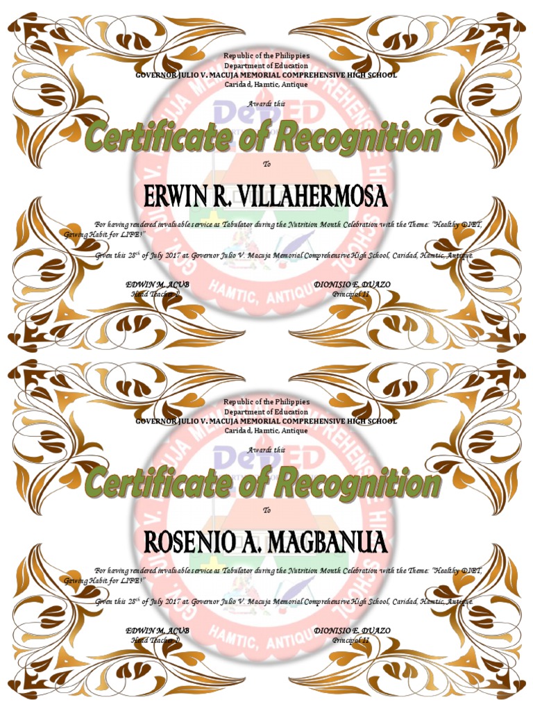 Certificate Tabulator | PDF