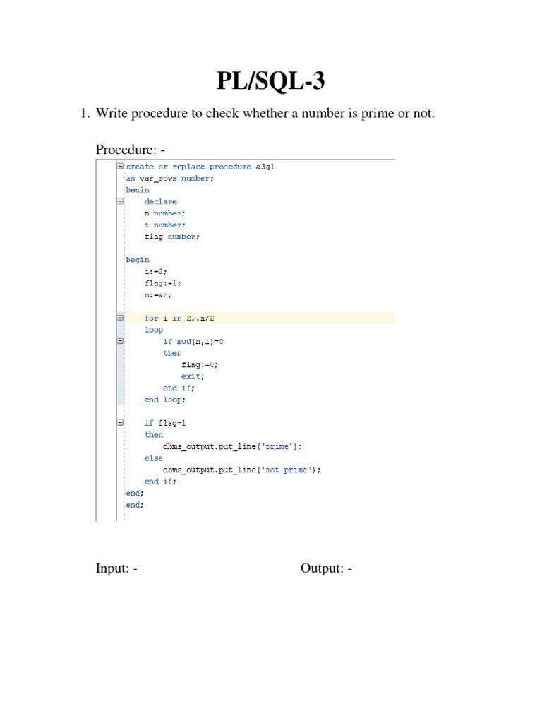PL/SQL Prime, Palindrome, Circle, Trigger | PDF | Computers