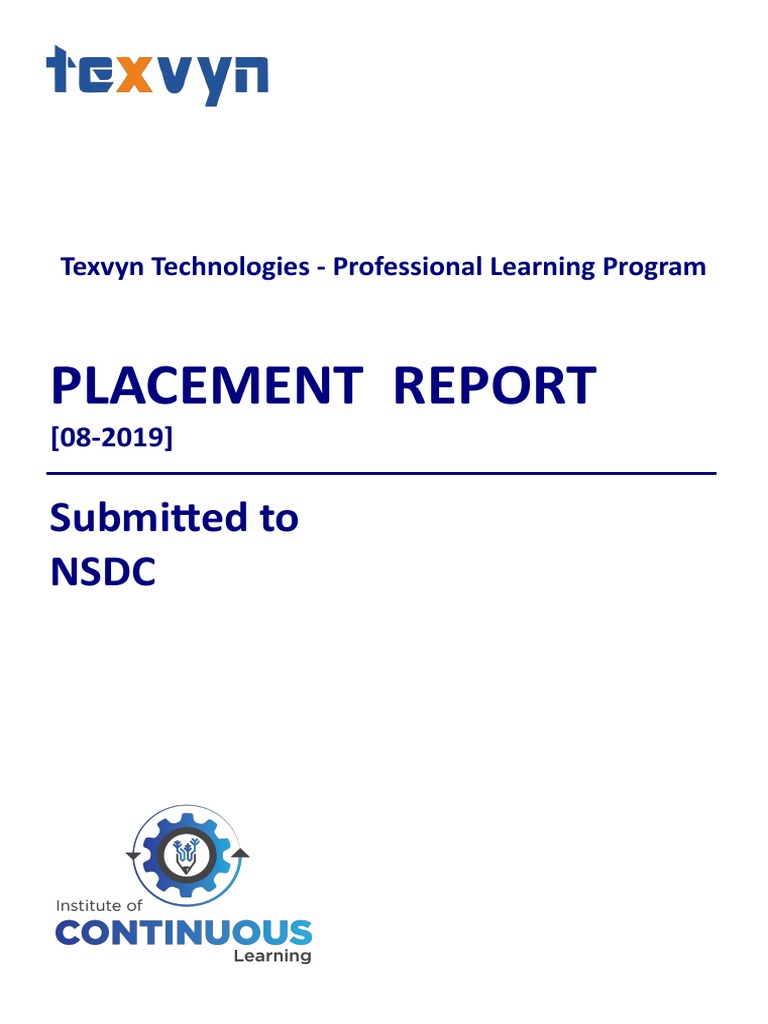 Placement Report - NSDC 578A56 | PDF | Classroom | Human Resource ...
