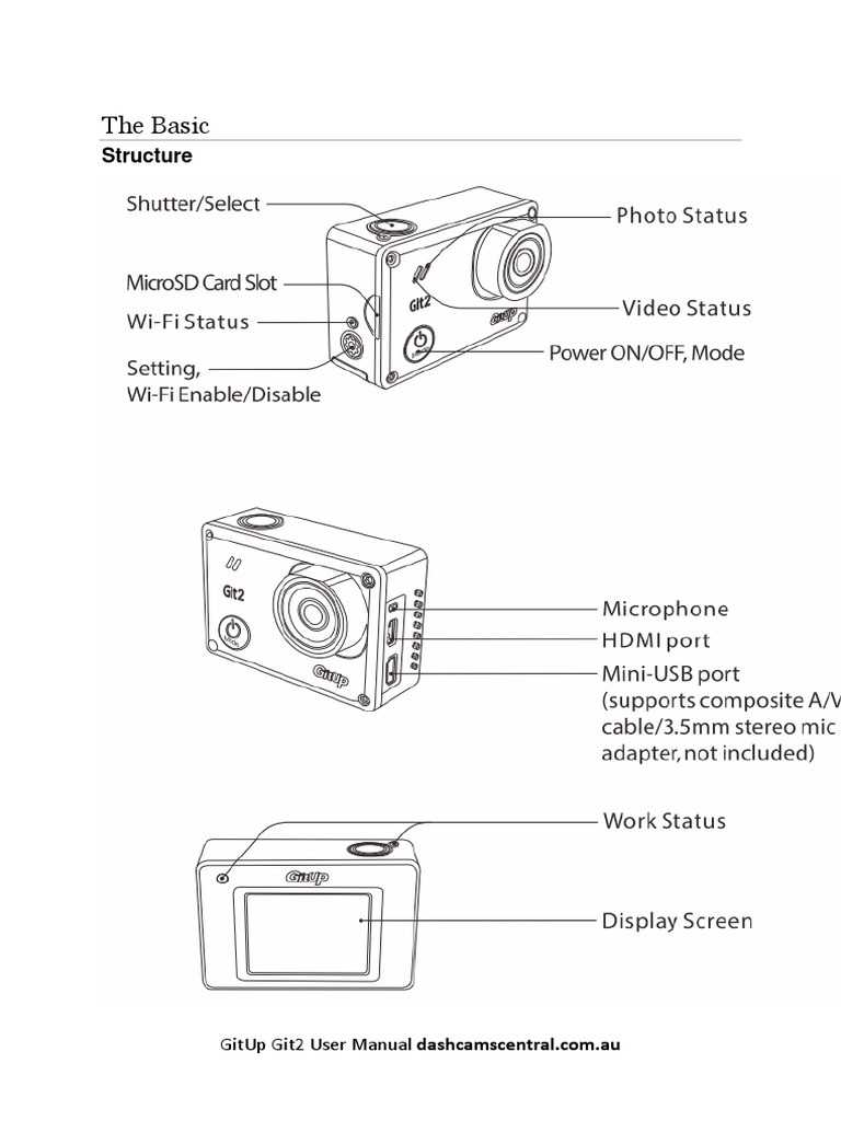 GitUp-GIT2-User-Full Manual PDF | PDF | Film Speed | Camera