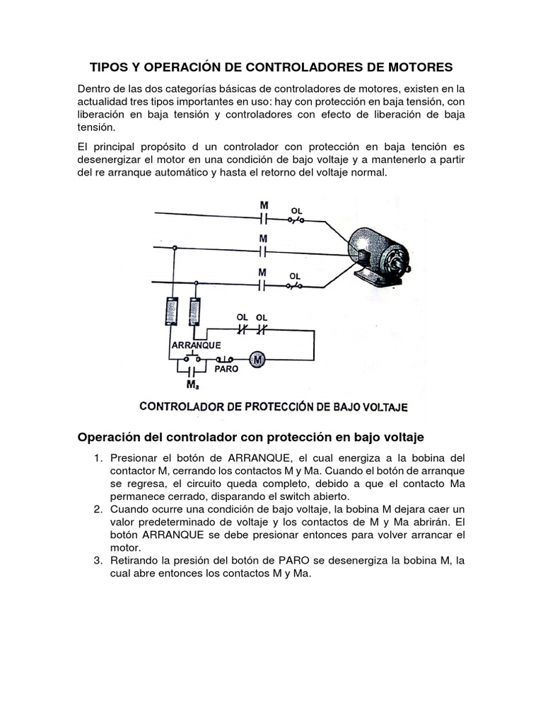 Tipos y Operación de Controladores de Motores | PDF | Motor eléctrico ...
