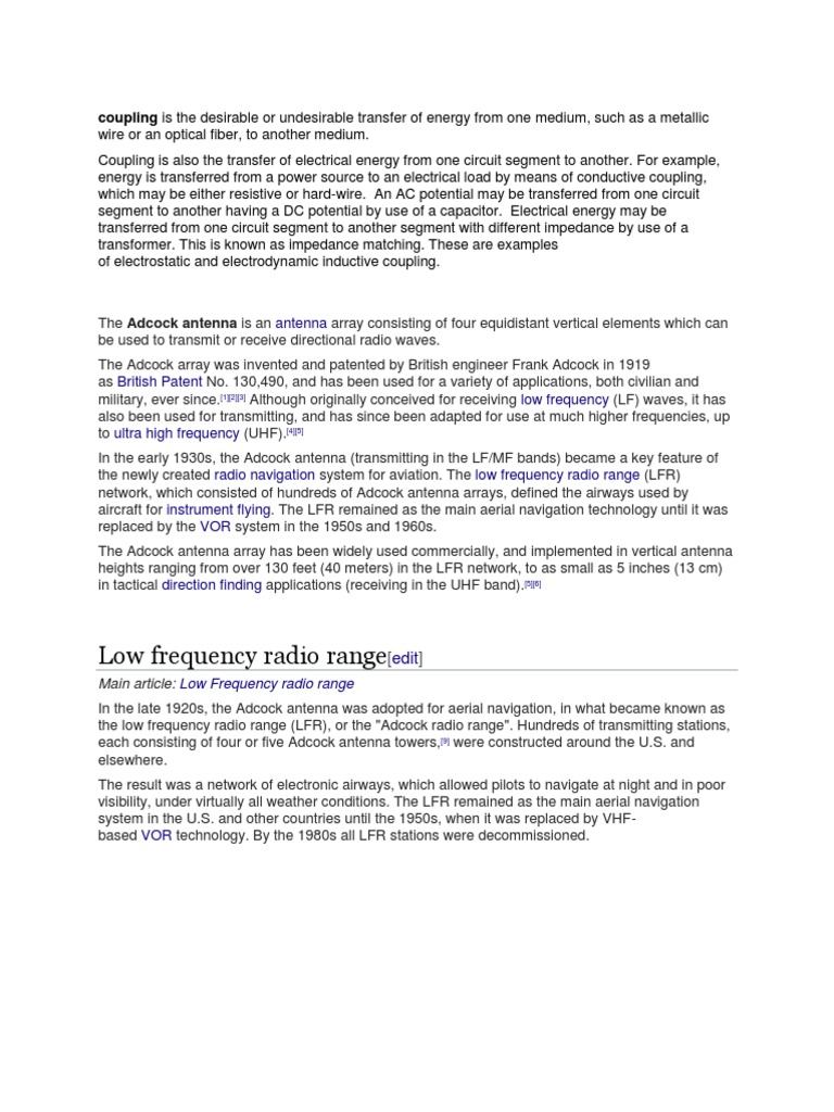Low Frequency Radio Range | PDF | Wireless | Radio Technology