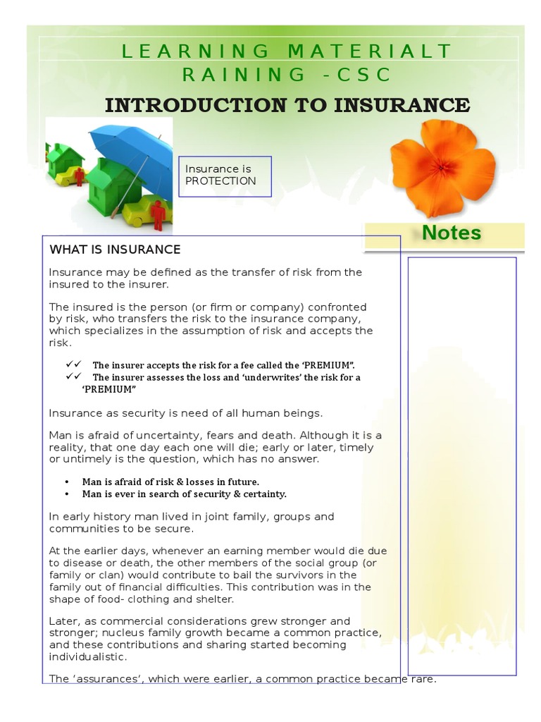 2.introduction To Insurance - 1526988602 | PDF | Life Insurance | Insurance