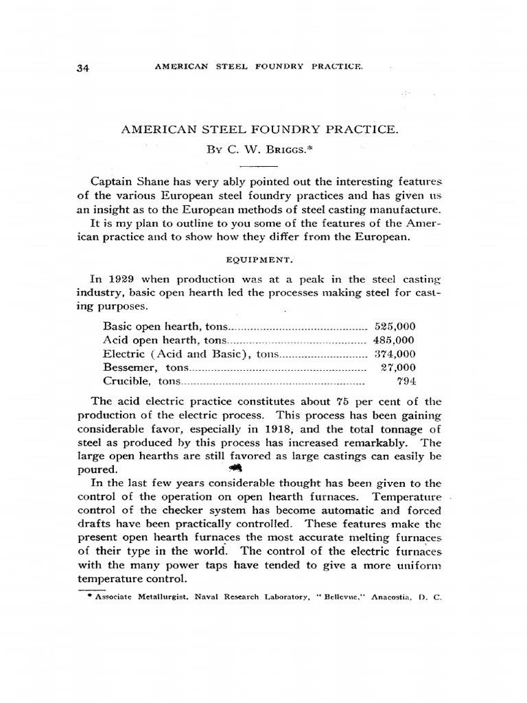 American Steel Foundry Practice | PDF | Foundry | Heat Treating