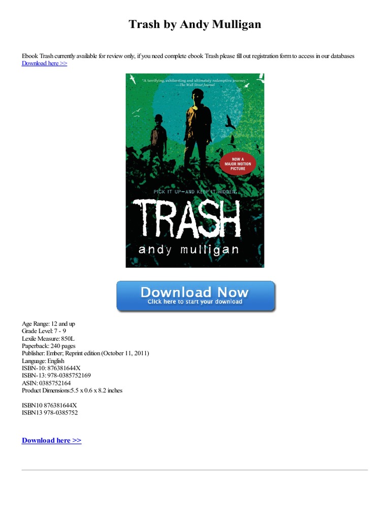 Trash by Andy Mulligan: Download Here | PDF | Social Science | Religion ...