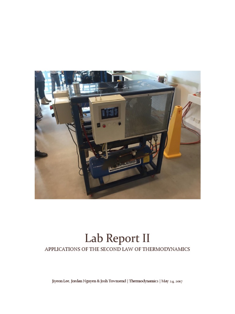 Lab Report II: Applications of The Second Law of Thermodynamics | PDF ...