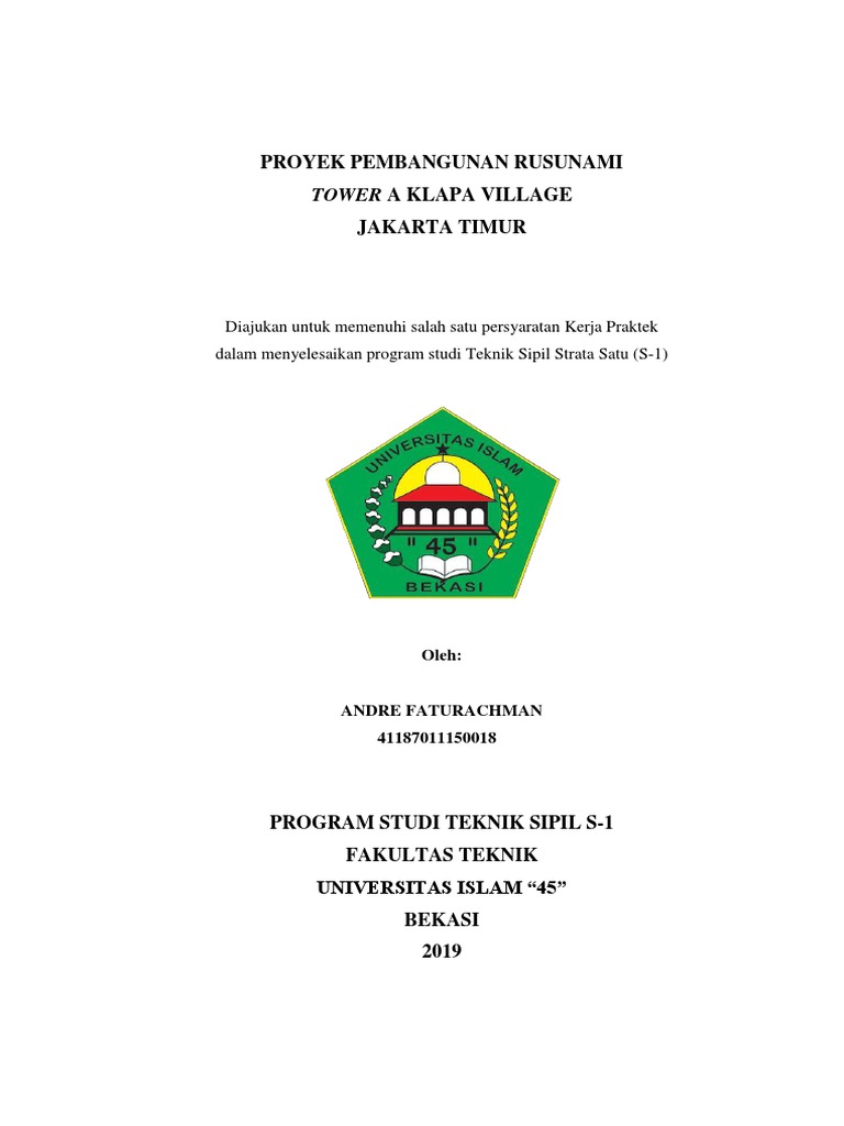 Laporan Kerja Praktek Teknik Sipil | PDF Laporan Kerja Praktek Teknik Sipil | PDF