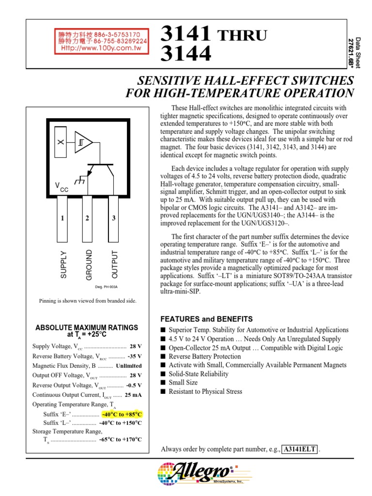 Hall Sensor | PDF | Electronic Circuits | Transistor