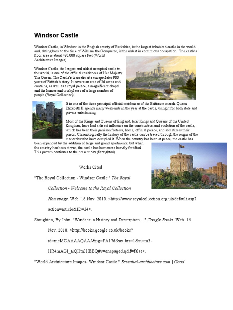 Windsor Castle: History and Significance | PDF