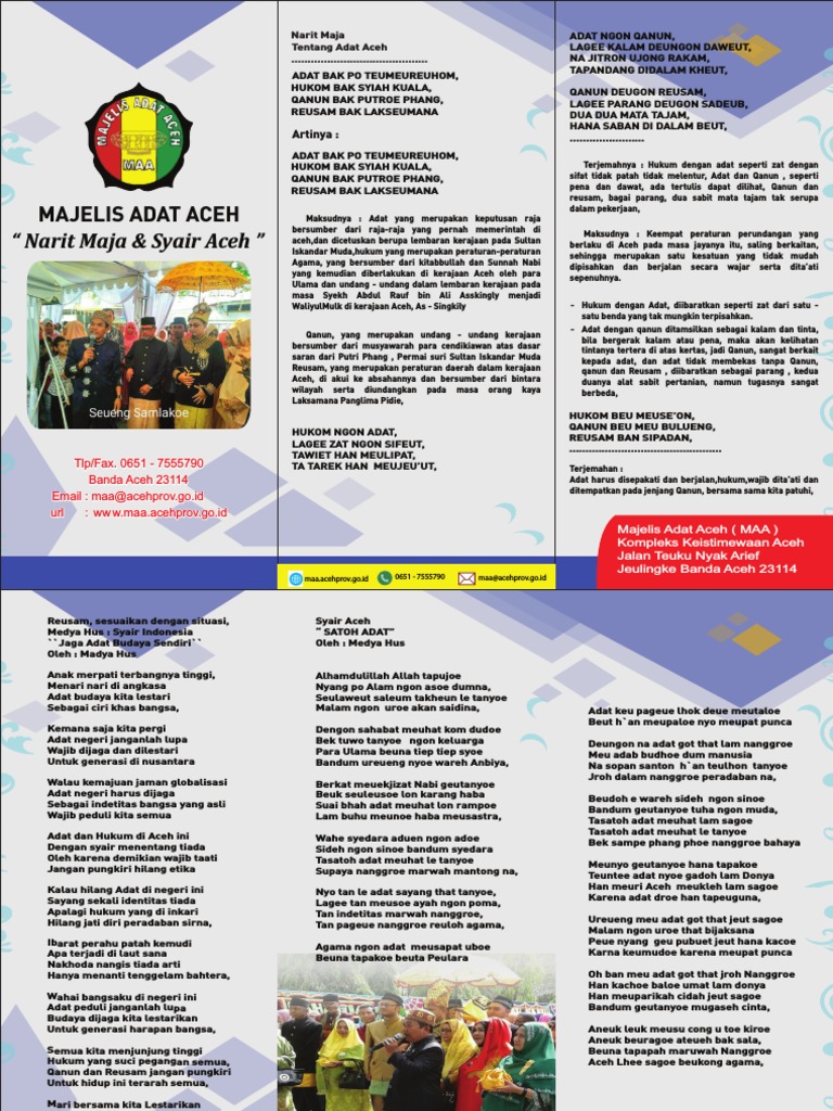 Narit Maja Adat Aceh | PDF