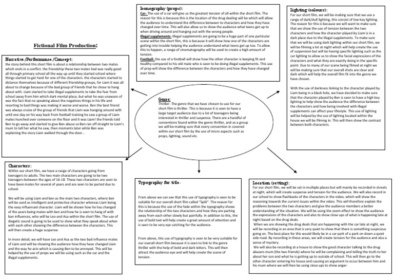 1 Idea Development | PDF | Thriller (Genre) | Lighting