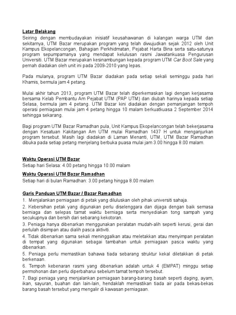 CTH Ayat Tapak Niaga | PDF