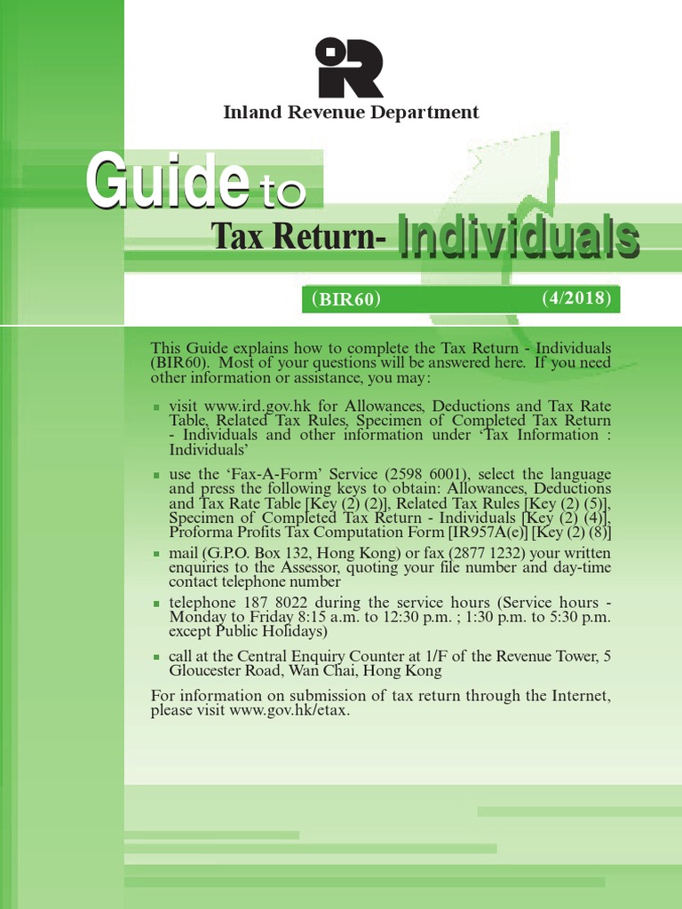 Bir60 Eguide | PDF | Profits Tax In Hong Kong | Loans