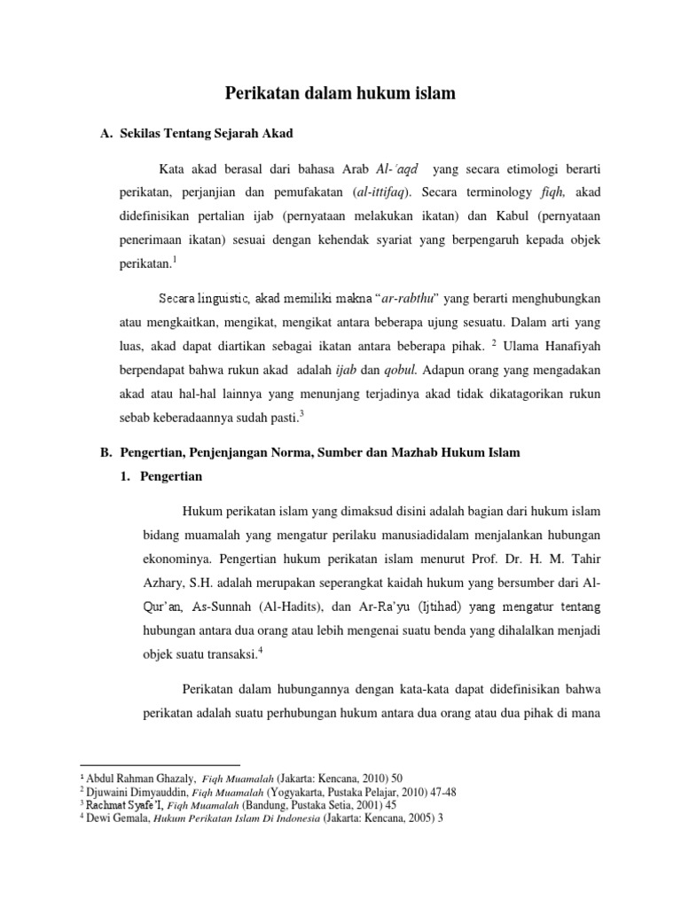 Perikatan Dalam Hukum Islam | PDF