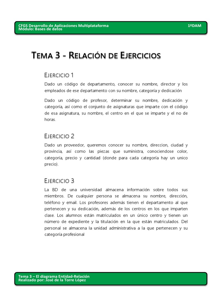 Ejercicios Modelo ER | PDF | Página web | Red mundial