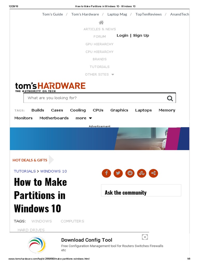 How To Make Partitions in Windows 10 - Windows 10 | PDF | Windows 10 ...